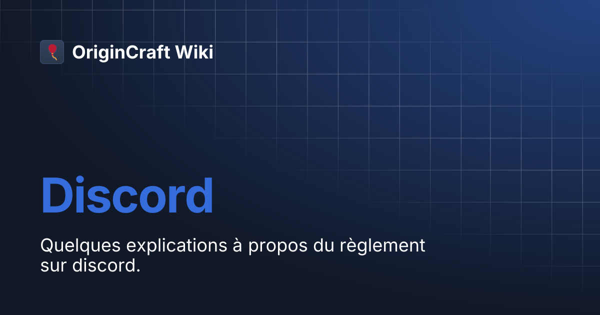 Discord | OriginCraft Wiki